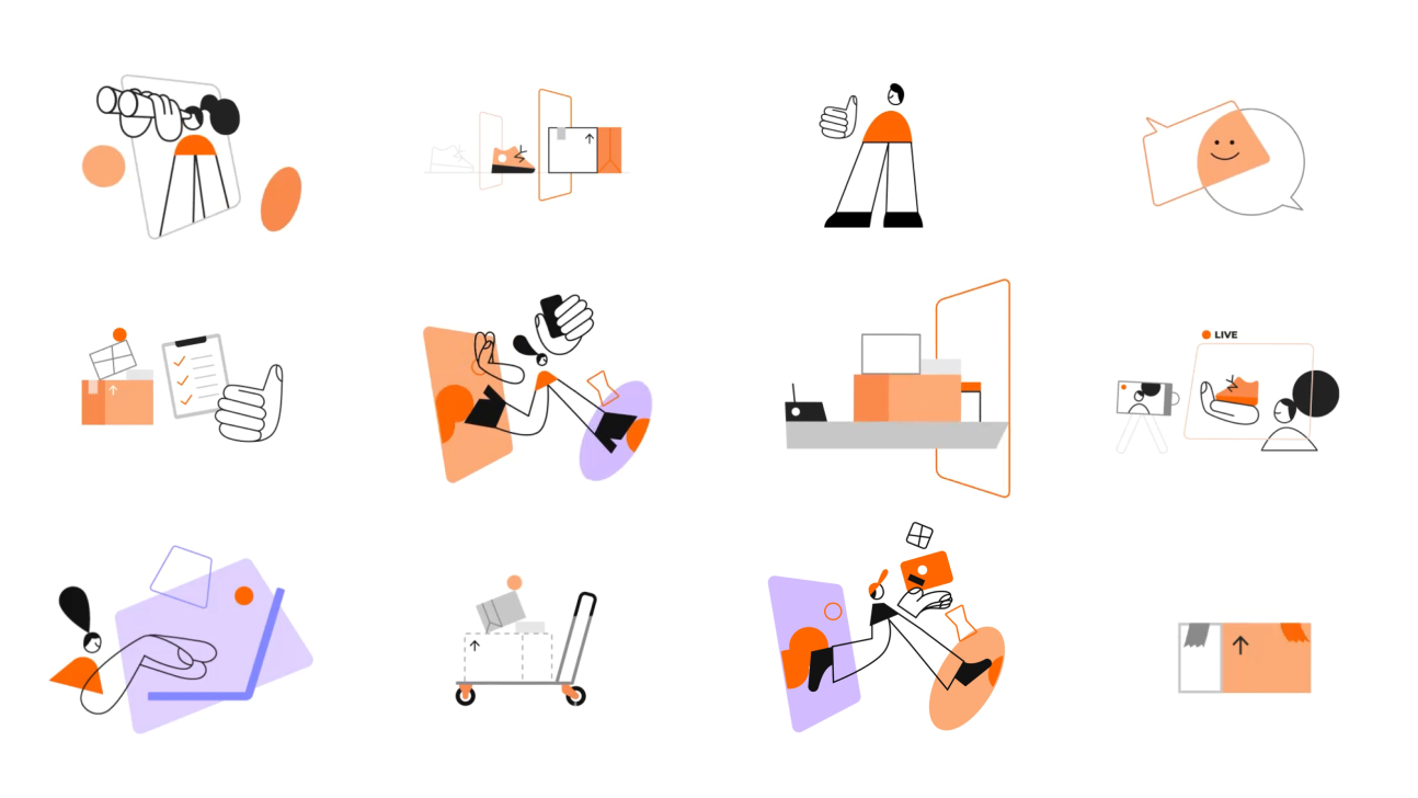 Alibaba — Illustration system - Motion Design Awards